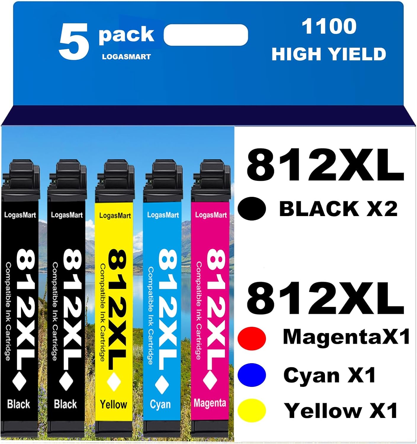 LOGASMART Eco-Friendly Ink Combo Pack for Epson WF Printers – GearMustHave