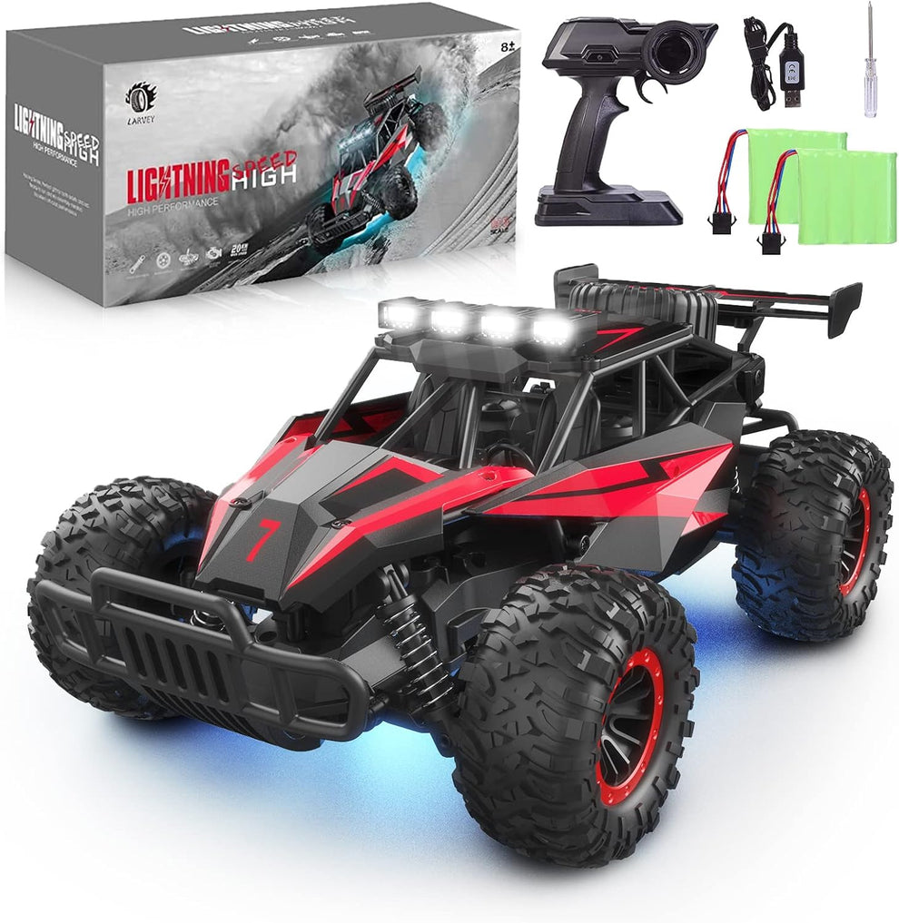 High-Speed 1:16 RC Off-Road Truck with LED Lights - LARVEY – GearMustHave