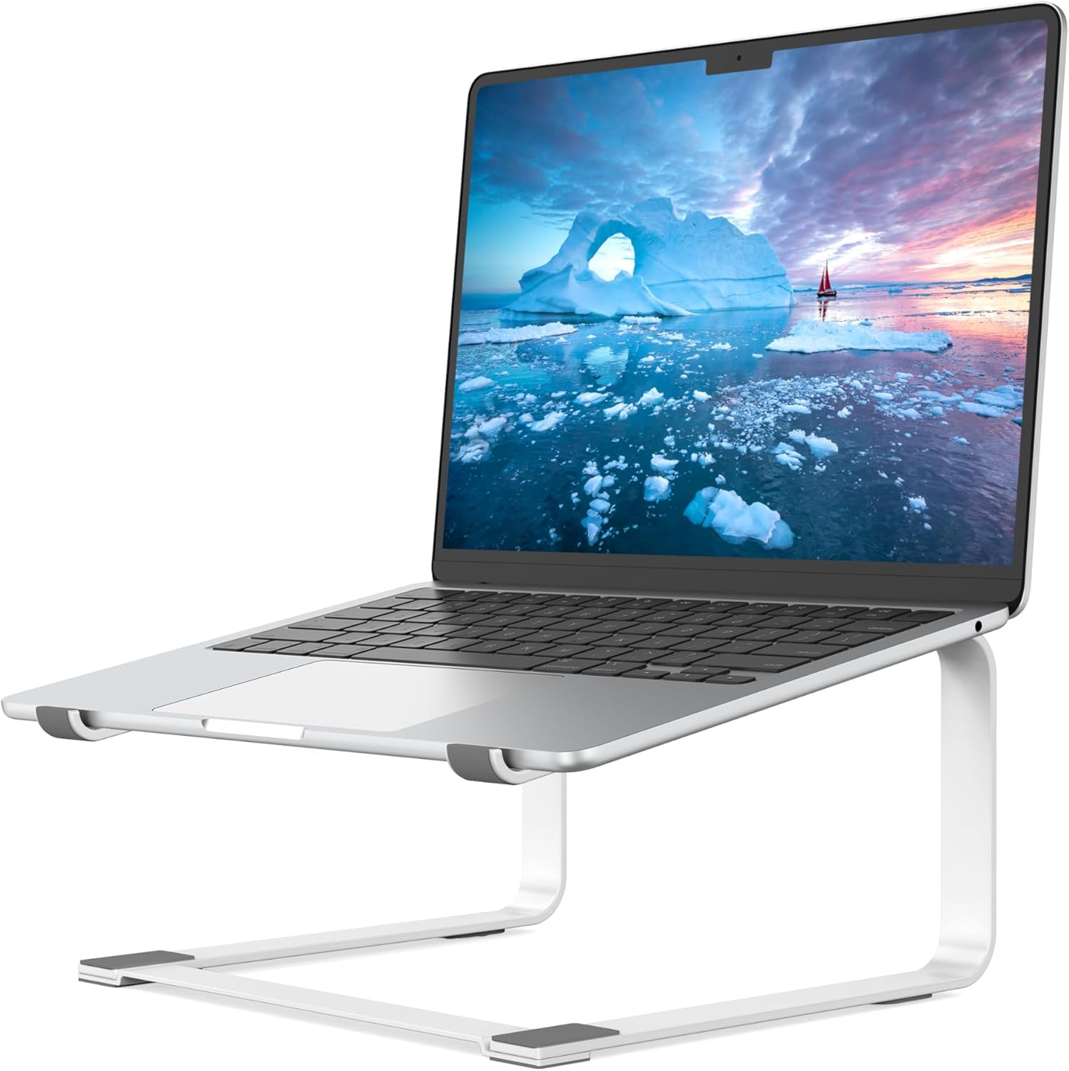 SOUNDANCE White Laptop Stand - Ergonomic PC Elevator – GearMustHave