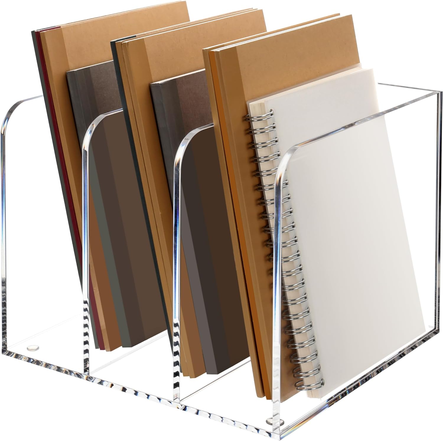 Clear Acrylic Magazine Holder - 3 Vertical Spaces – GearMustHave