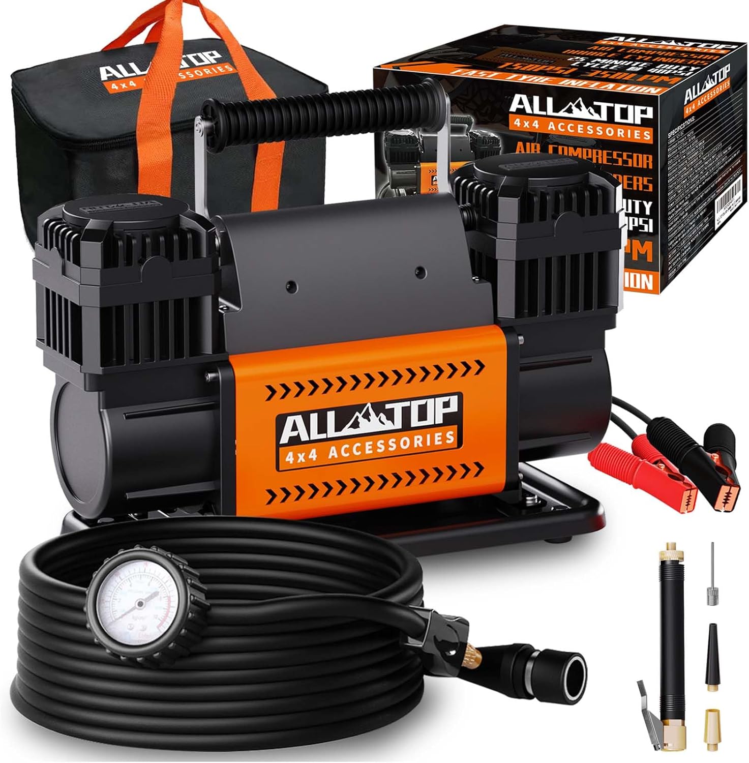 ALL-TOP Dual Cylinder Offroad Air Compressor: 150 PSI Power – GearMustHave