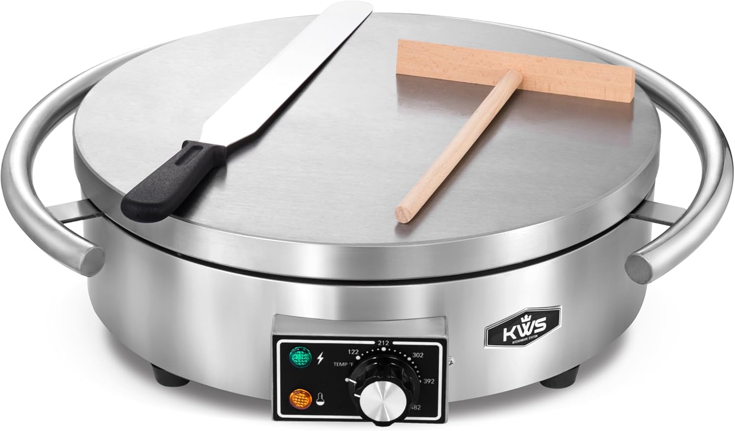 KWS CD-16 Electric Crepe Maker: 25mm Cast Iron Plate, 1750W Power ...