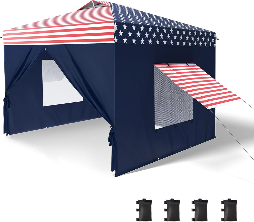 PHI VILLA 10x10 Pop Up Canopy with Privacy Walls – GearMustHave