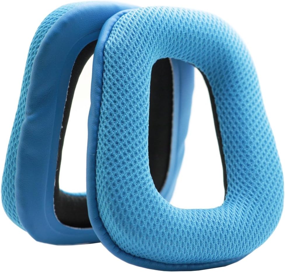 Revive Comfort: Blue Mesh Ear Pads for Logitech Headsets by MMOBIEL ...