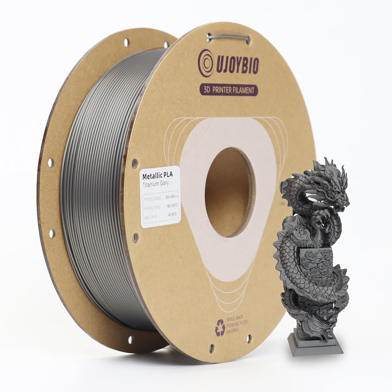 High Speed Metallic PLA+ 3D Printer Filament, Tough & Accurate, 1kg Ti ...