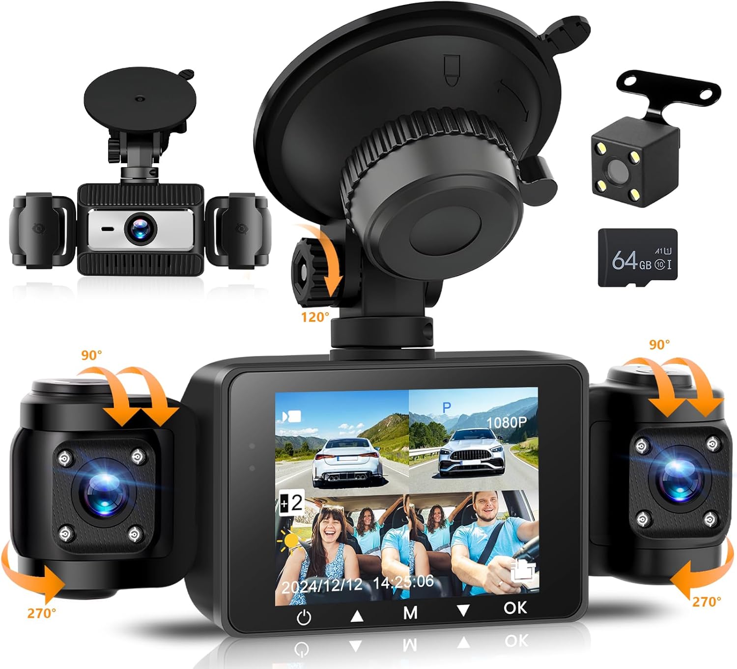 Motorsi 360 Dual Dash Cam: Night Vision, G-Sensor – GearMustHave