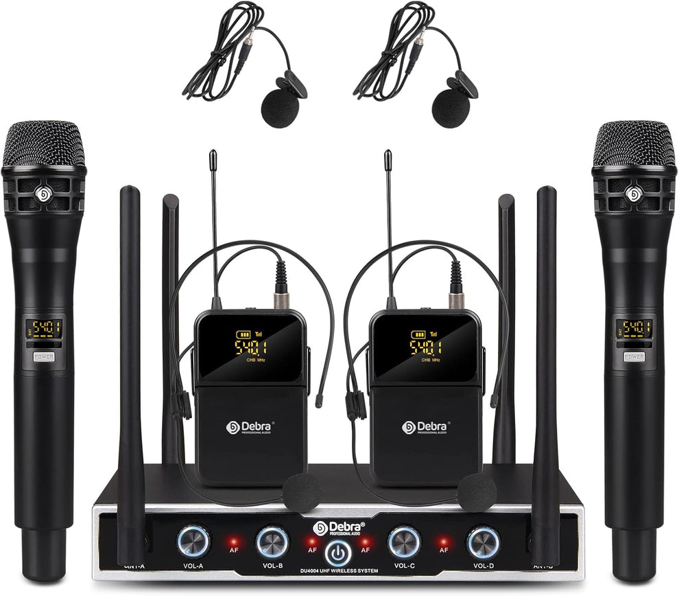 Premium 4-in-1 Wireless Mic System for Events – GearMustHave