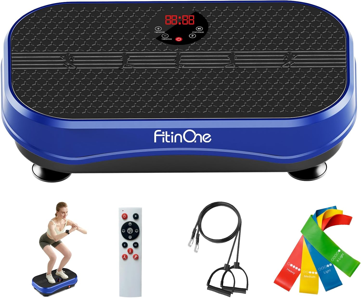 FitinOne Vibration Plate - 330 Lbs Capacity, Full Body Workout, Lympha ...