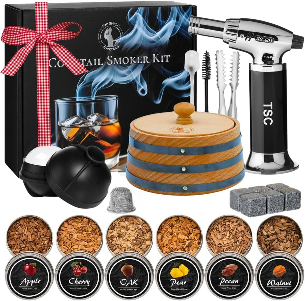 Premium Bourbon Smoker Kit - Unique Whiskey Barrel Design – GearMustHave