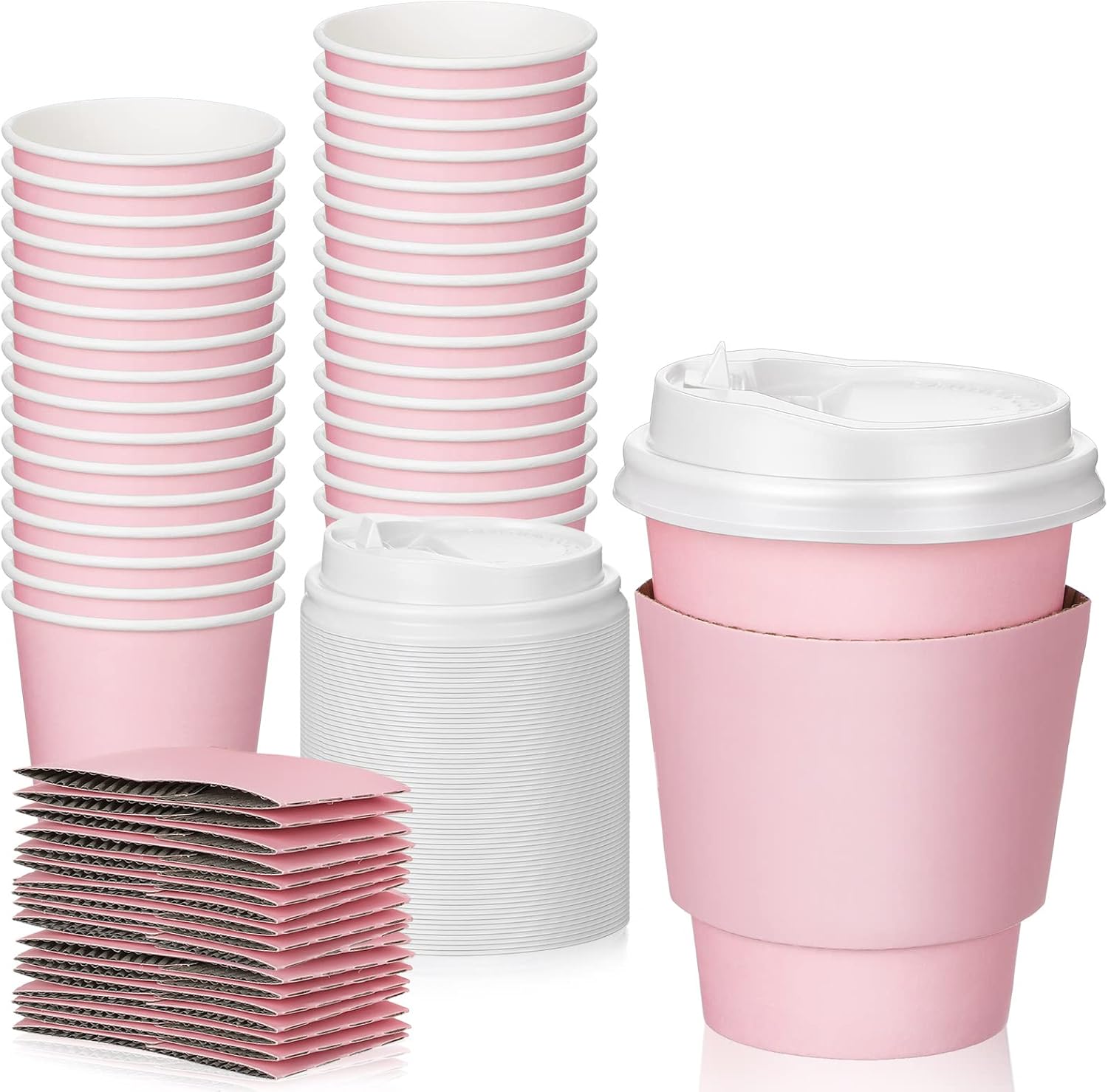 Insulated 12 oz Disposable Coffee Cups Bundle - Perfect for Hot & Cold ...