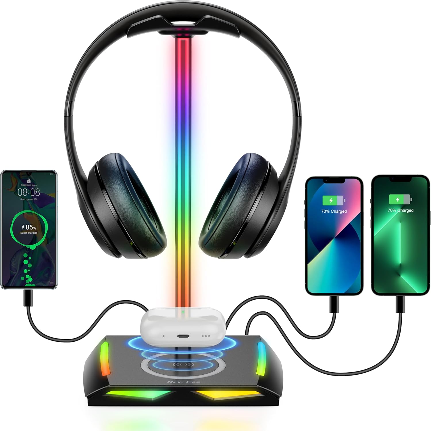 New Bee RGB Headset Stand: Ultimate Organization – GearMustHave