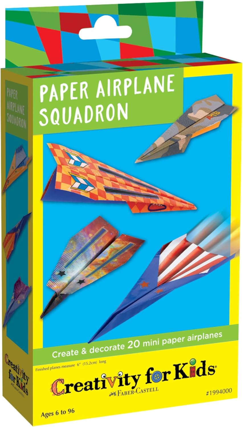 Faber-Castell Paper Airplane Kit - 20 Creative Planes for Kids ...