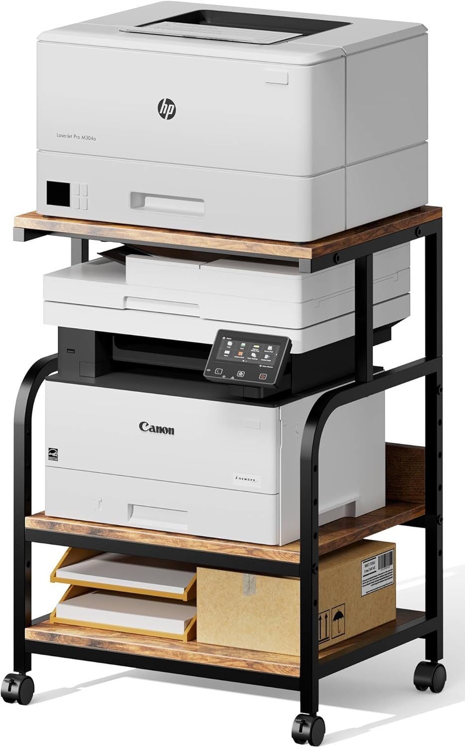 Rolling Printer Cart with Adjustable Shelf – GearMustHave