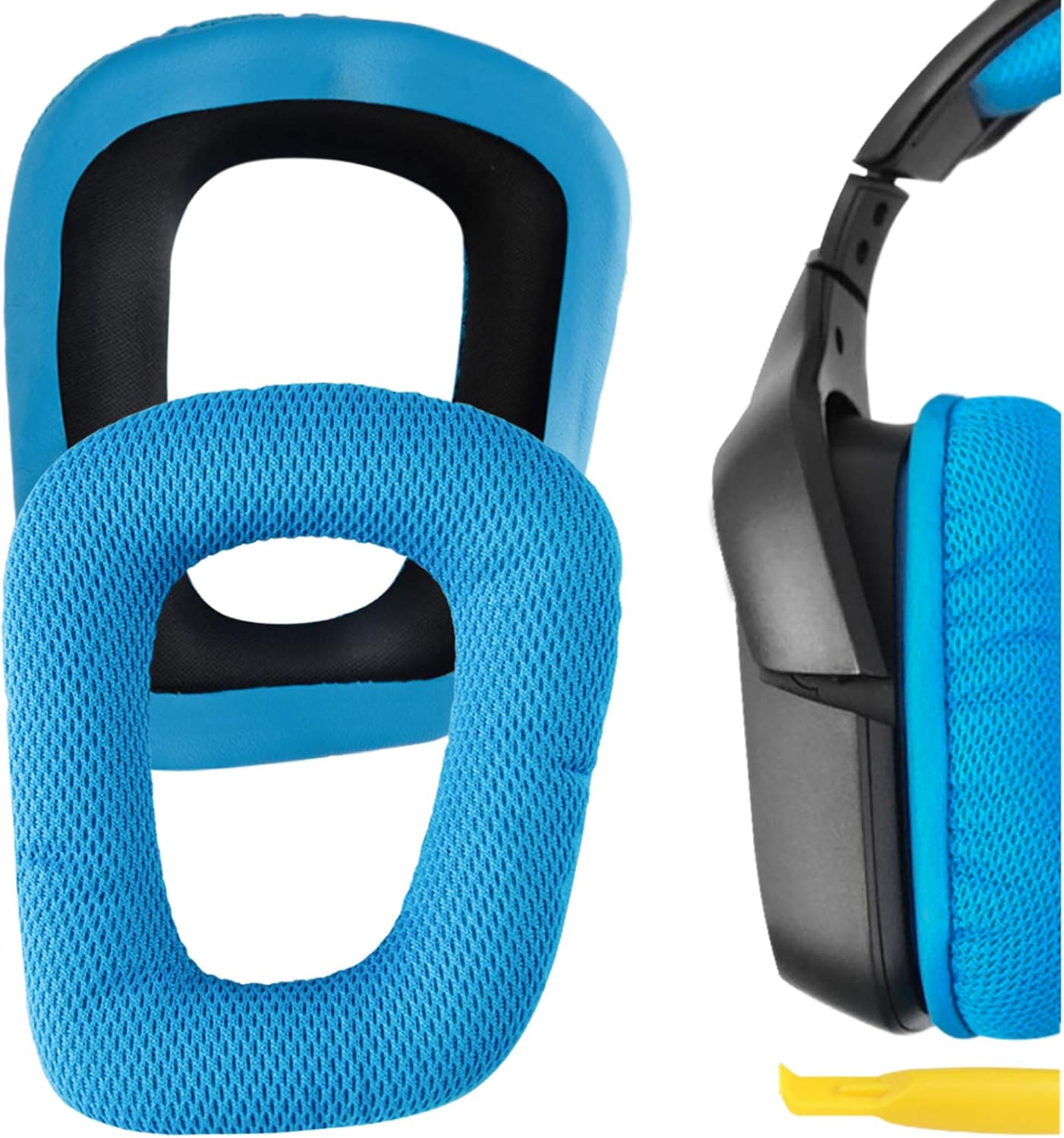 Blue Mesh Ear Pads for Logitech Headphones by Geekria – GearMustHave
