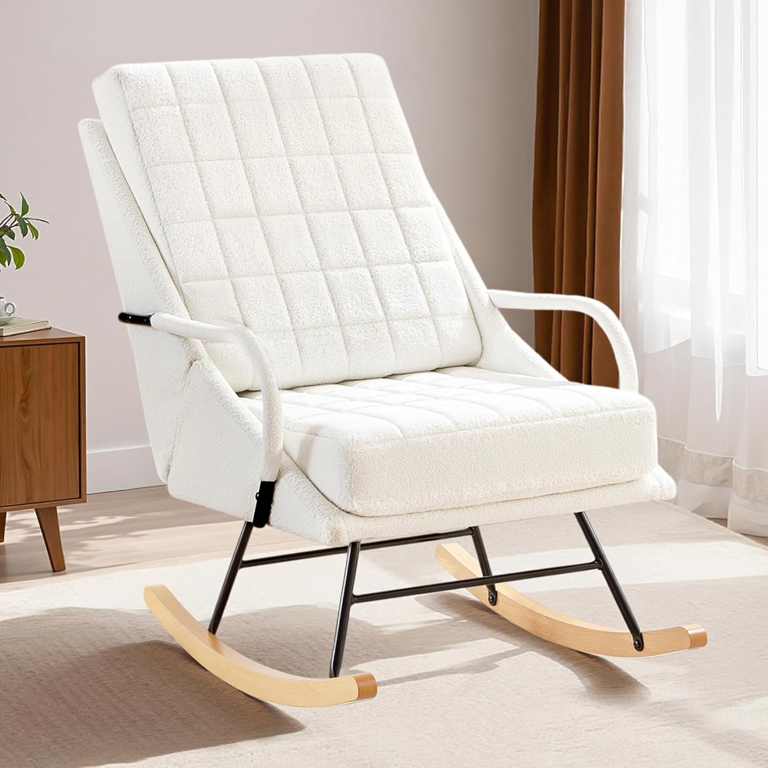 VECELO Larger Size Rocking Chair: Comfort & Style – GearMustHave