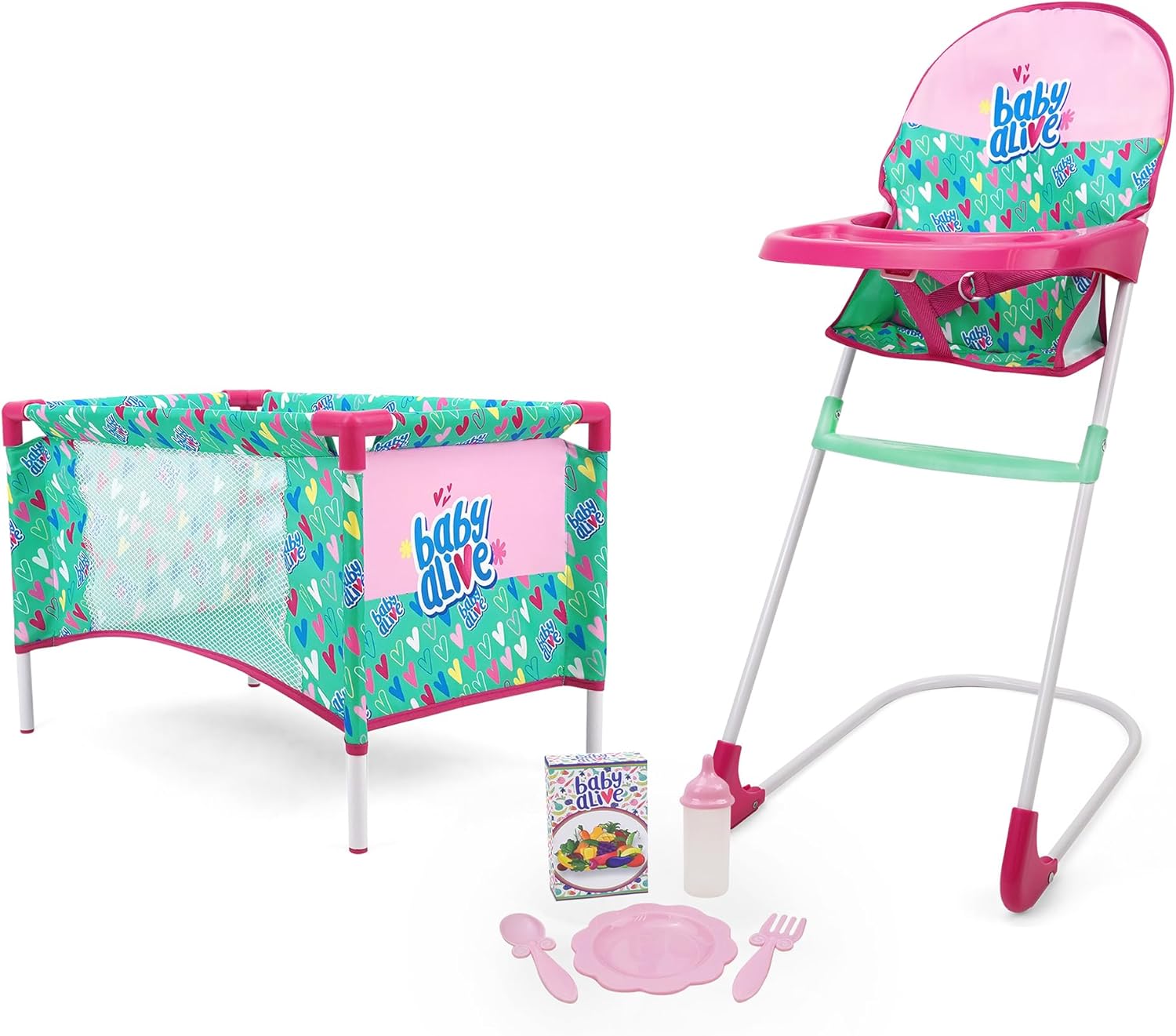 Baby Alive At-Home Play Set: 7pcs - Feed, Play, Nurture! - Ages 3 ...