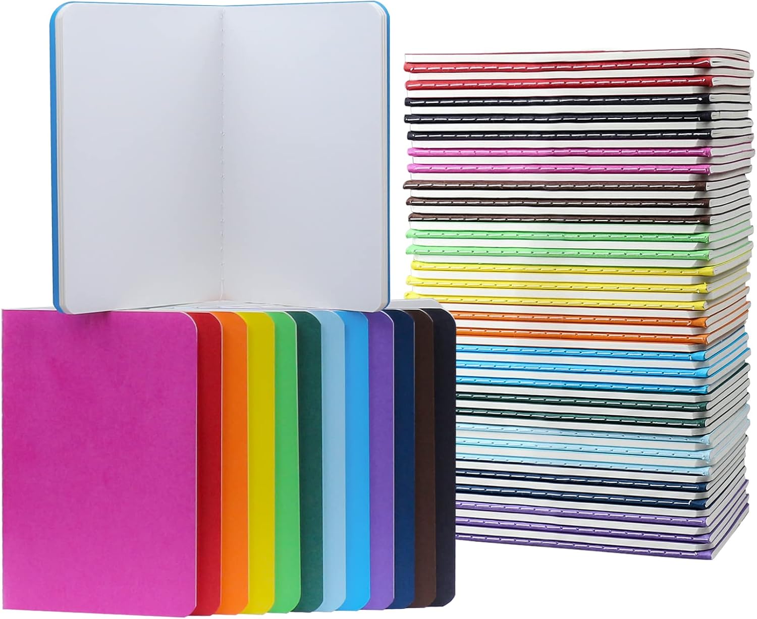 Rinrda 60 Pack Mini Notebooks - 12 Colors for Kids & Travelers ...
