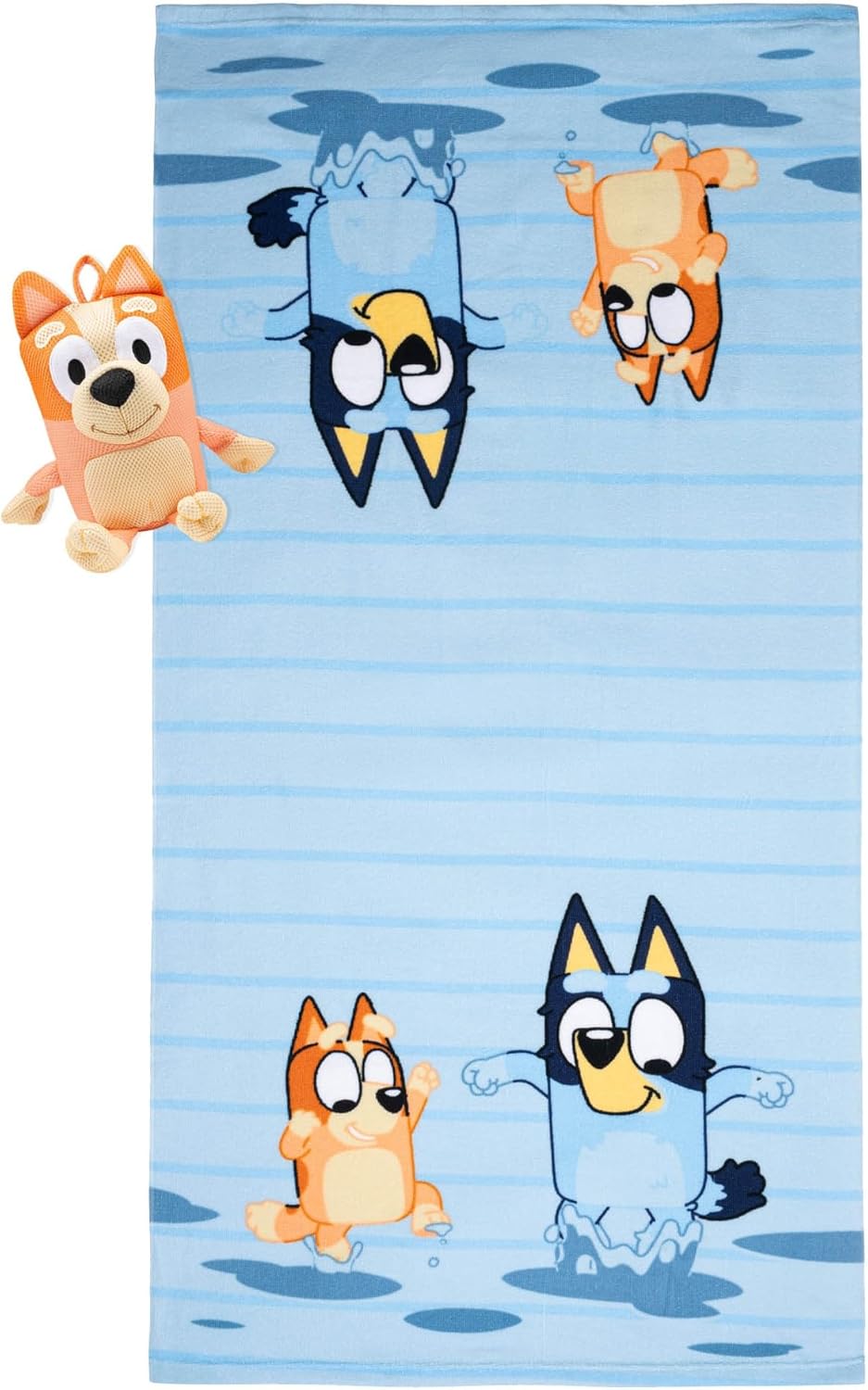 Bluey & Bingo Bath Set - Fun Kid's Towel & Water Buddy – GearMustHave