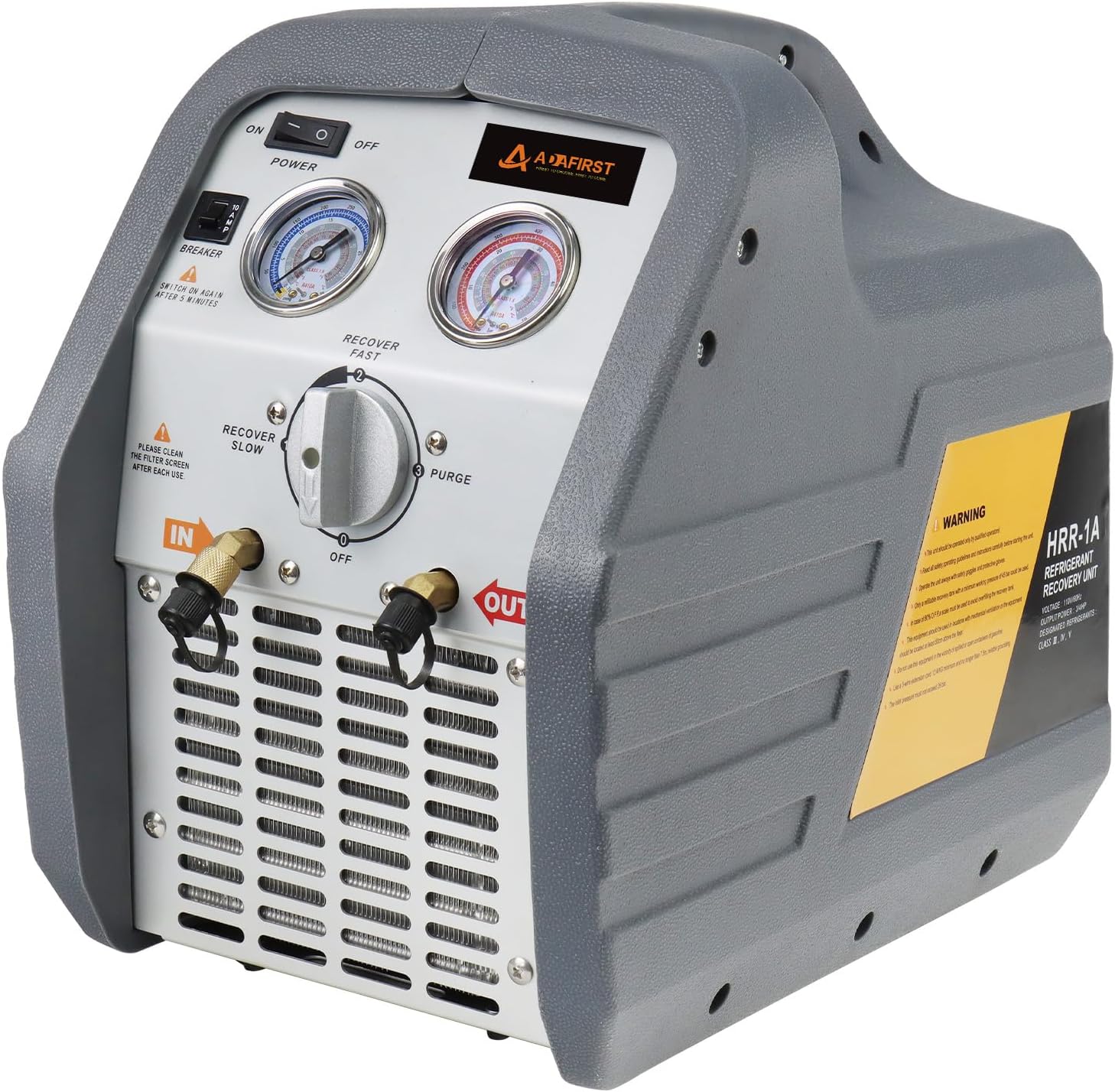 ADAFIRST 3/4HP Oil-less Compressor HVAC Refrigerant Recovery Kit ...