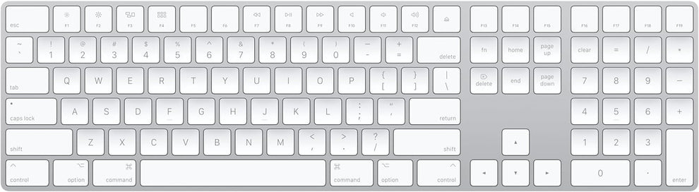 Apple Wireless Numeric Keypad: Bluetooth, Rechargeable - White ...