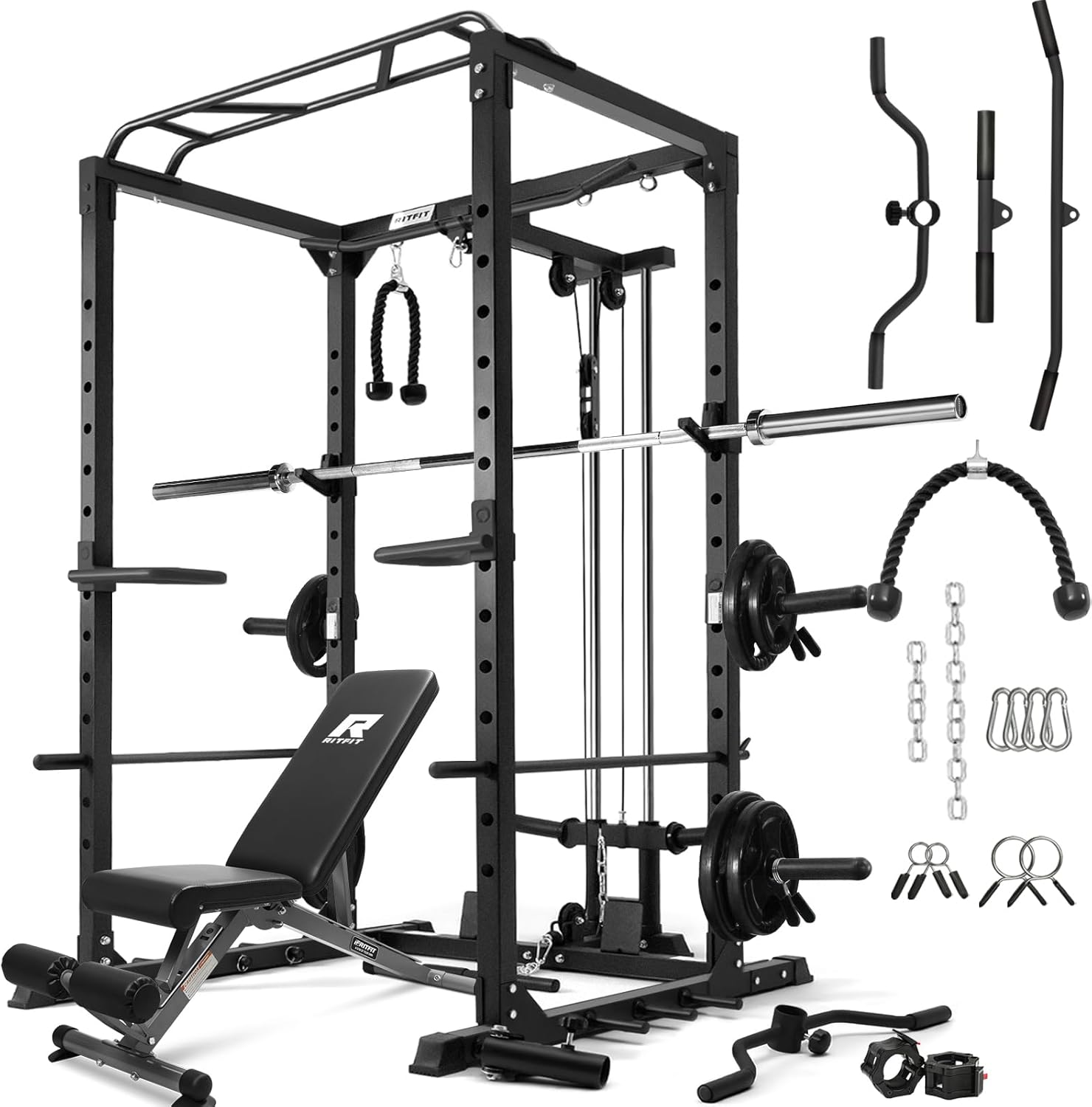 RitFit Power Cage: 1000 LBS Capacity with Full Attachments – GearMustHave