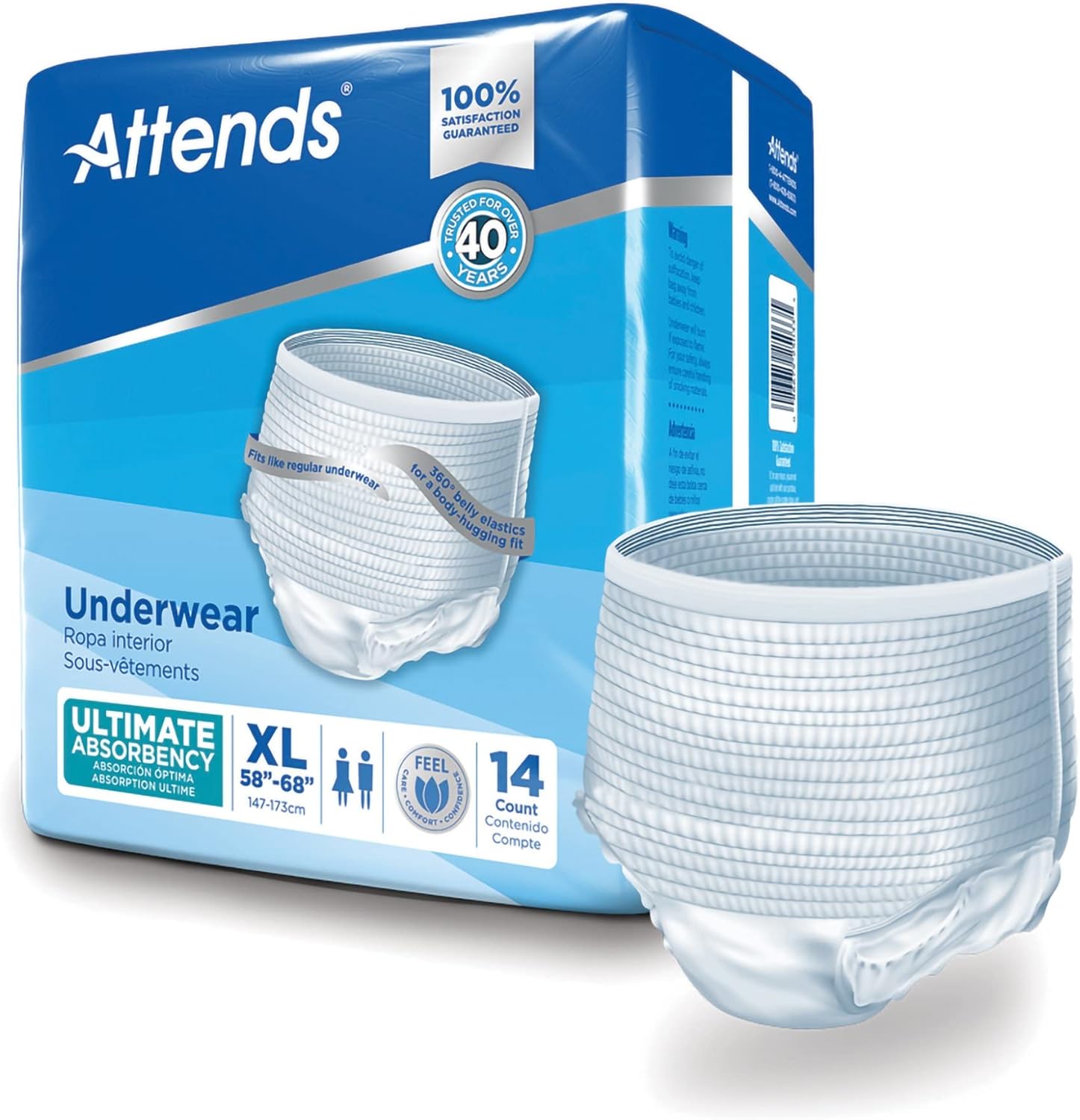 Ultimate Absorbency Attends Underwear x4 Pack – GearMustHave