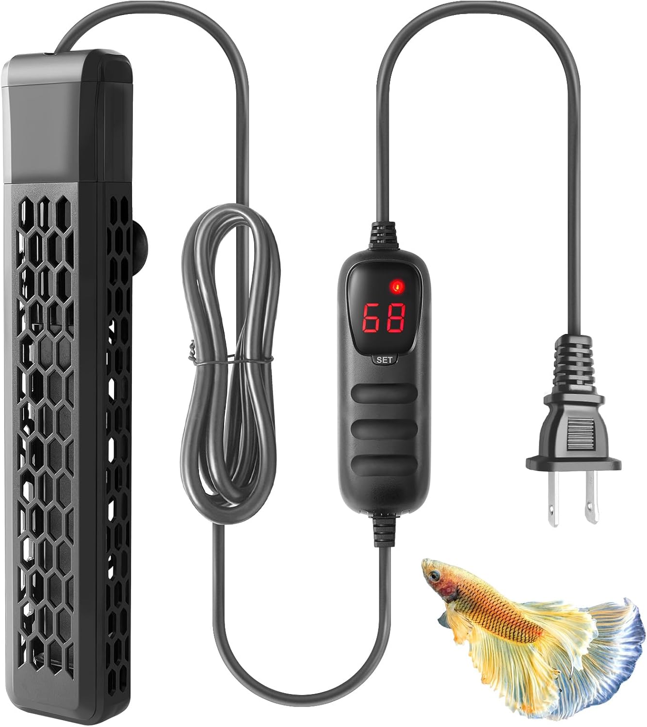 HITOP 200W Aquarium Heater: Digital Control for 25-60 Gallon Tanks ...