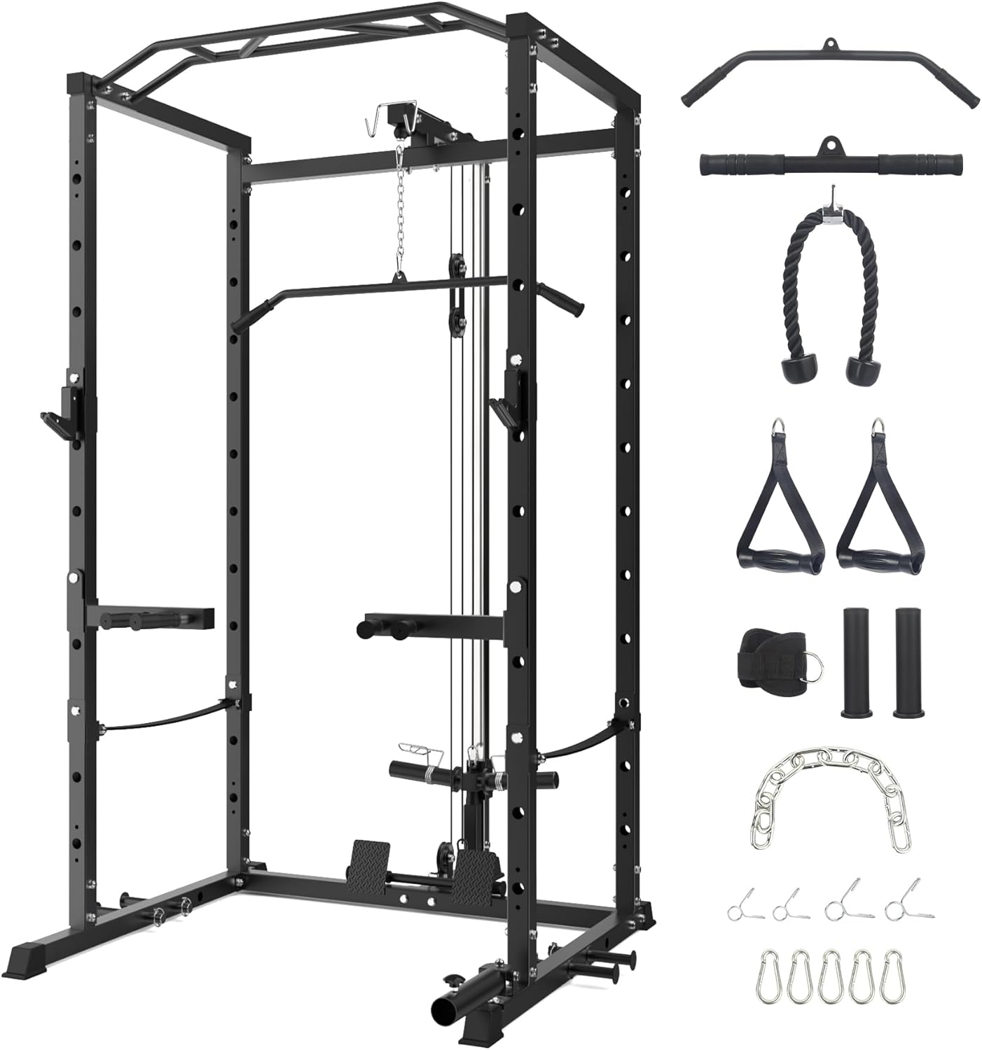 STMHOM Power Cage: 1600LBS Capacity & Cable Pulley System – GearMustHave