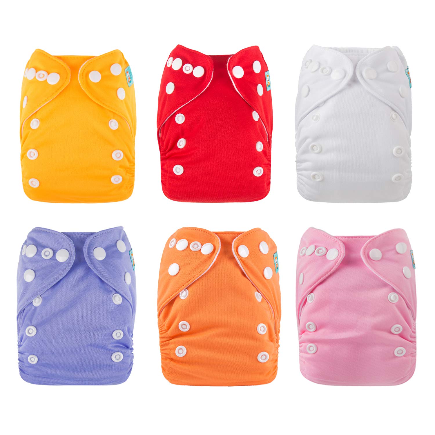 ALVABABY Newborn Cloth Diapers Set | 6 Diapers,12 Inserts – GearMustHave