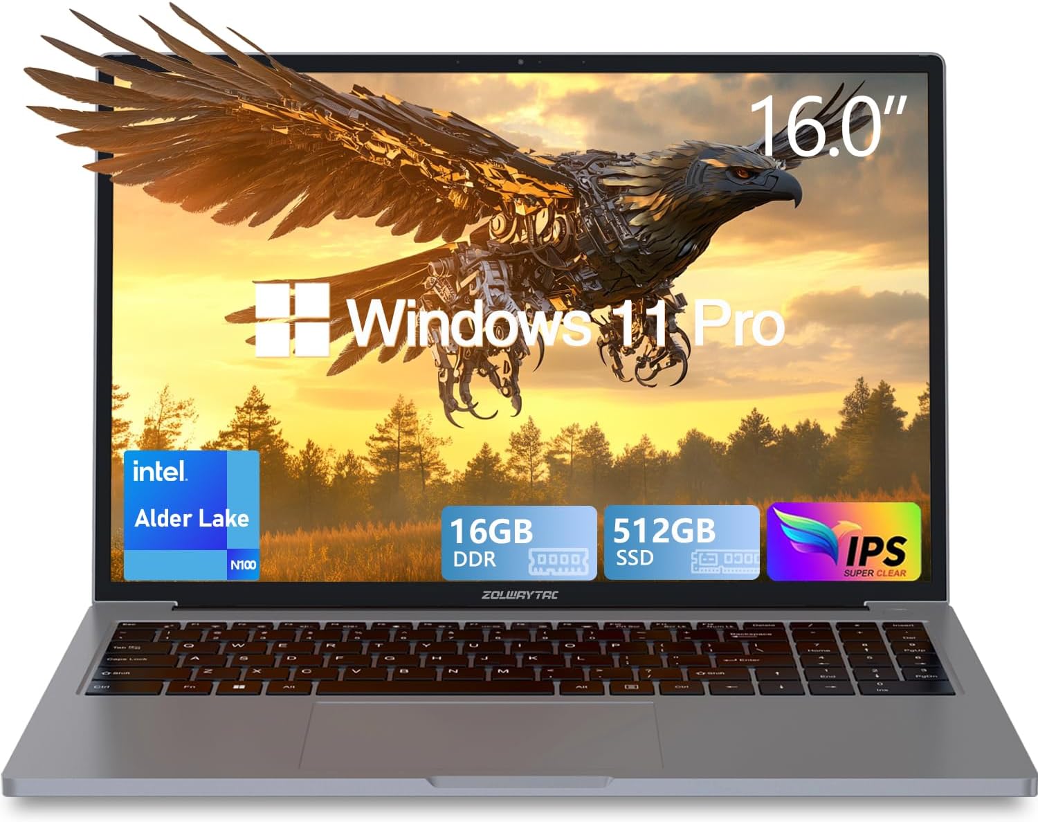 High Performance Gaming Laptop: 16 FHD IPS, Intel Alder Lake N100, Alu ...