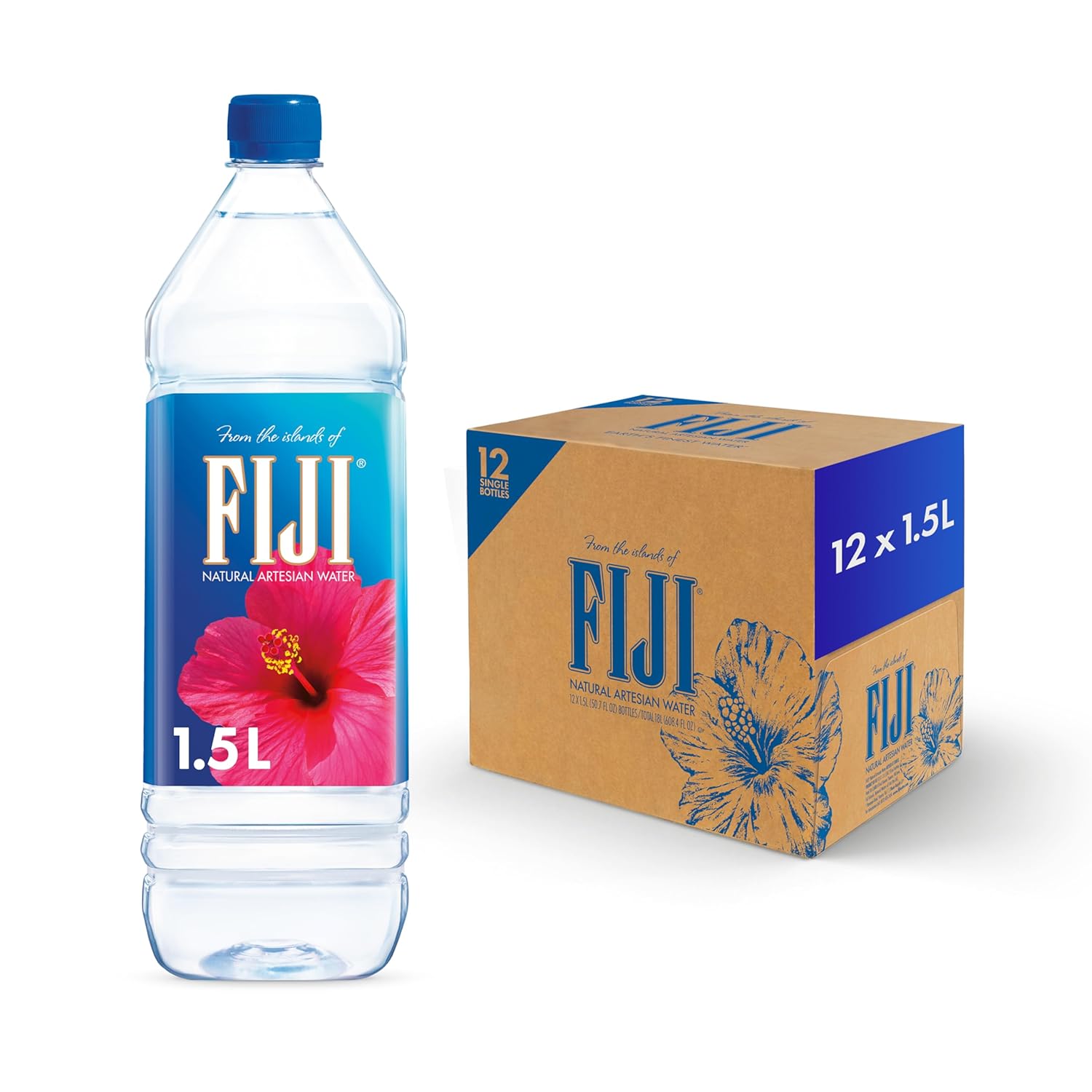 FIJI 1.5L Bottled Water - 100% Natural Electrolytes – GearMustHave
