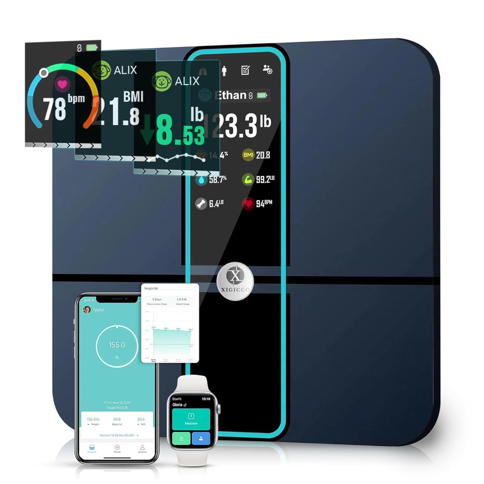 XIGICCO Smart Scale: Accurate BMI & Heart Rate Monitoring – GearMustHave