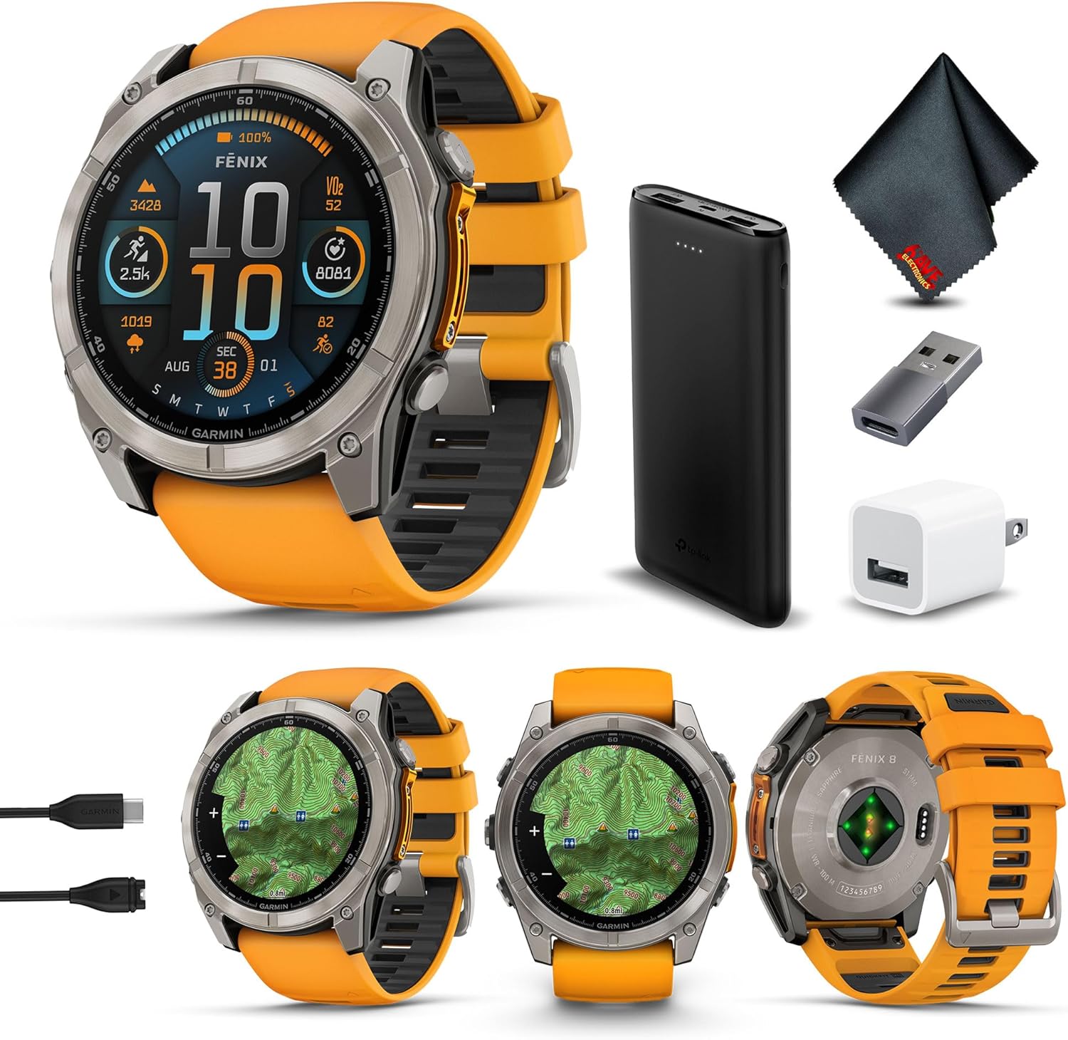 Garmin Fenix 8 Titanium Smartwatch - Built-in LED Flashlight – GearMustHave