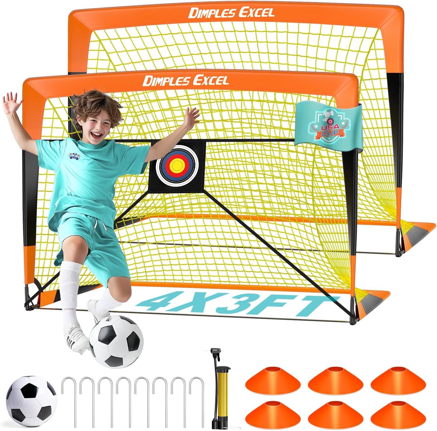 Dimples Excel Soccer Goals for Kids - Perfect Backyard Training ...