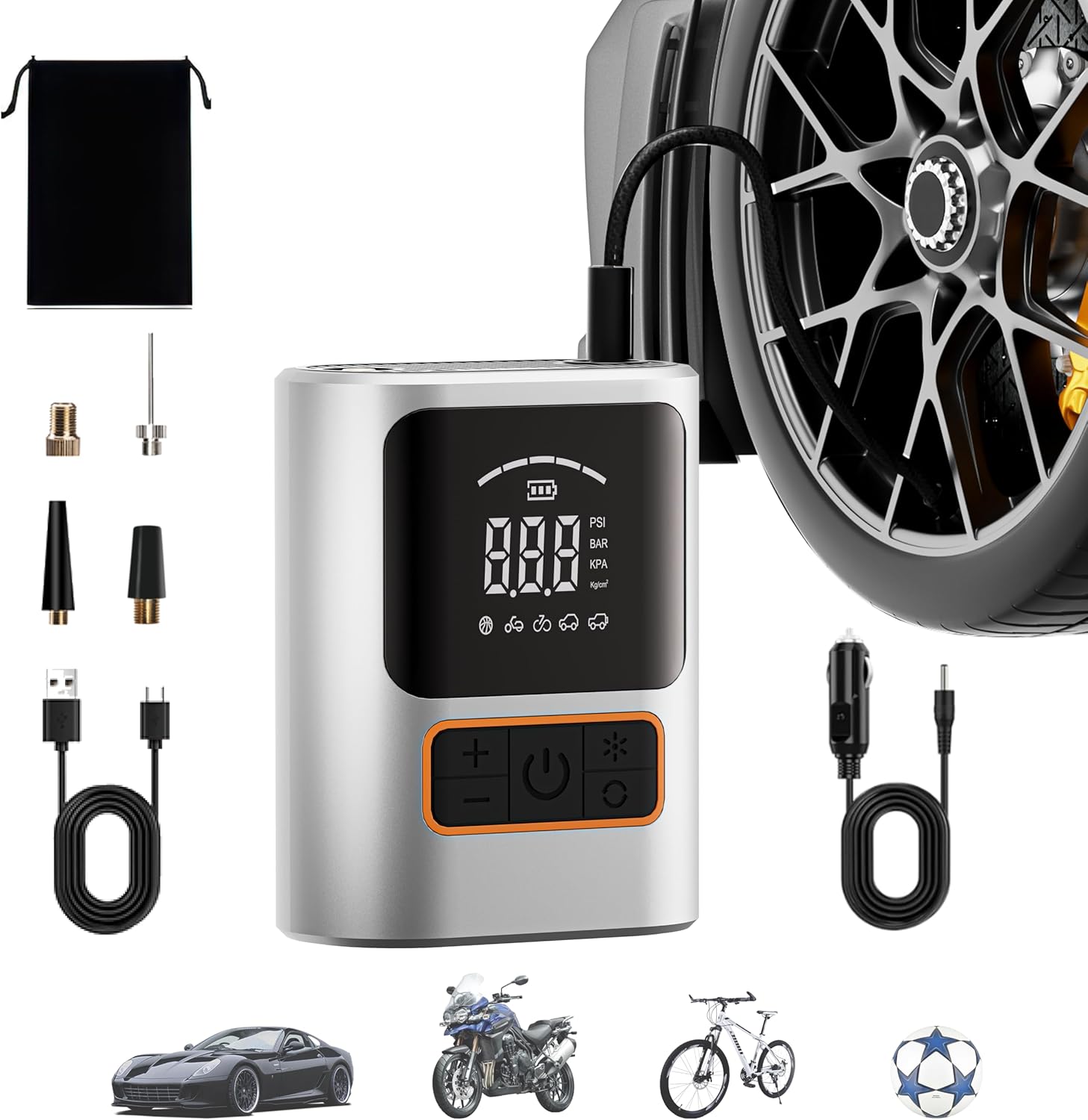 Diivoo Portable Air Compressor: Fast Inflate & Wireless – GearMustHave
