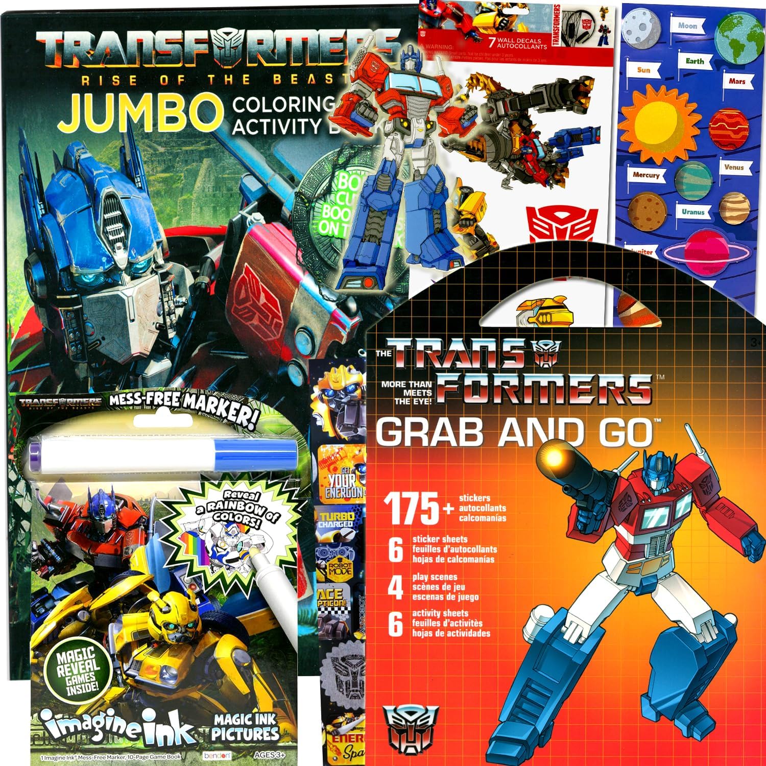 Transformers Coloring & Activity Set - Featuring Optimus Prime & Bumbl ...