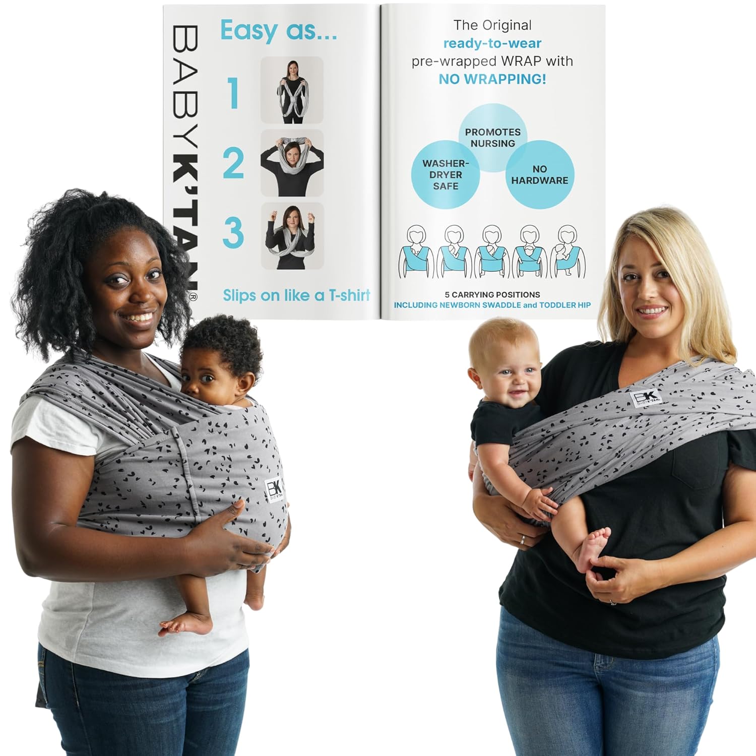 Baby K'tan Original: Easy Pre-Wrapped Hands-Free Baby Carrier ...