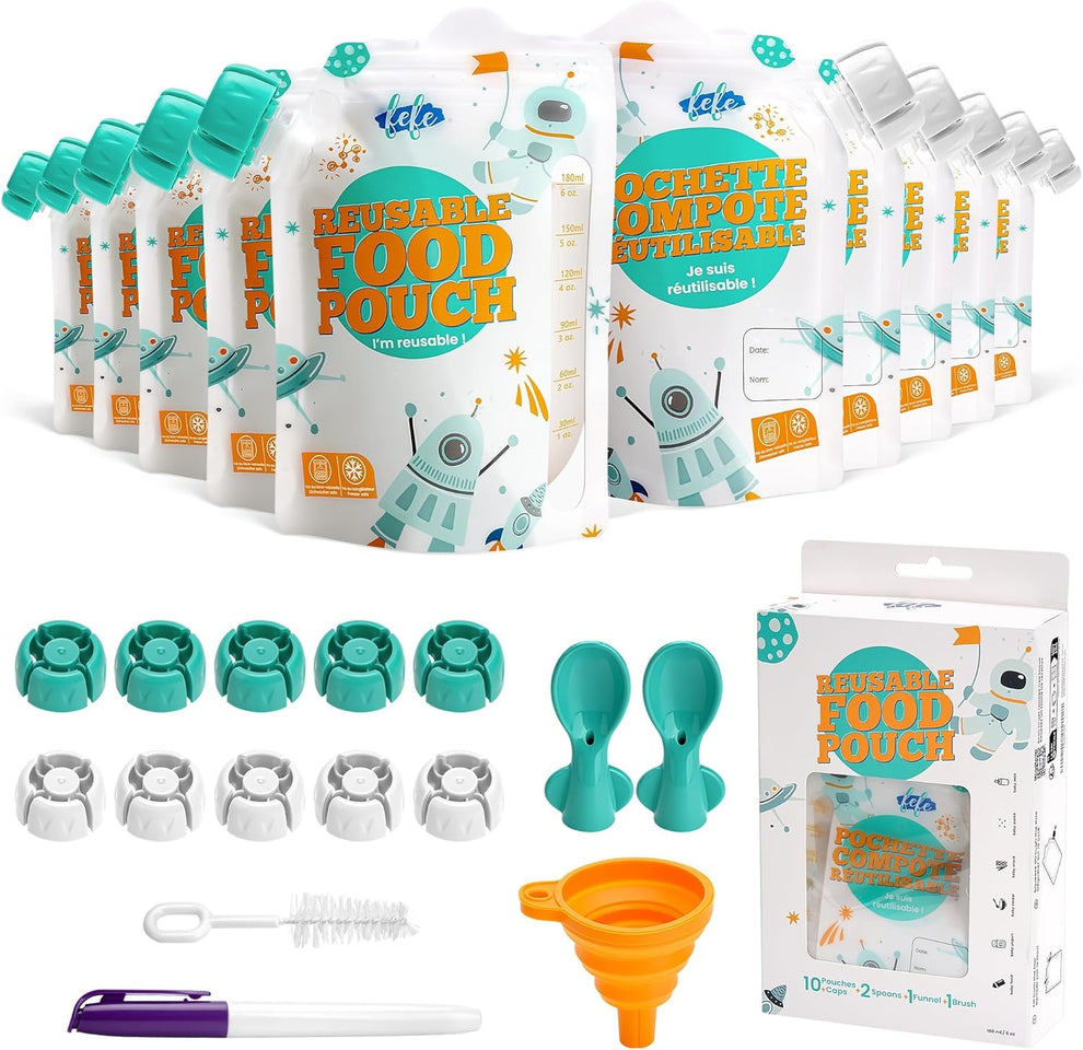 Refillable Food Pouches for Kids - 10 Pack – GearMustHave