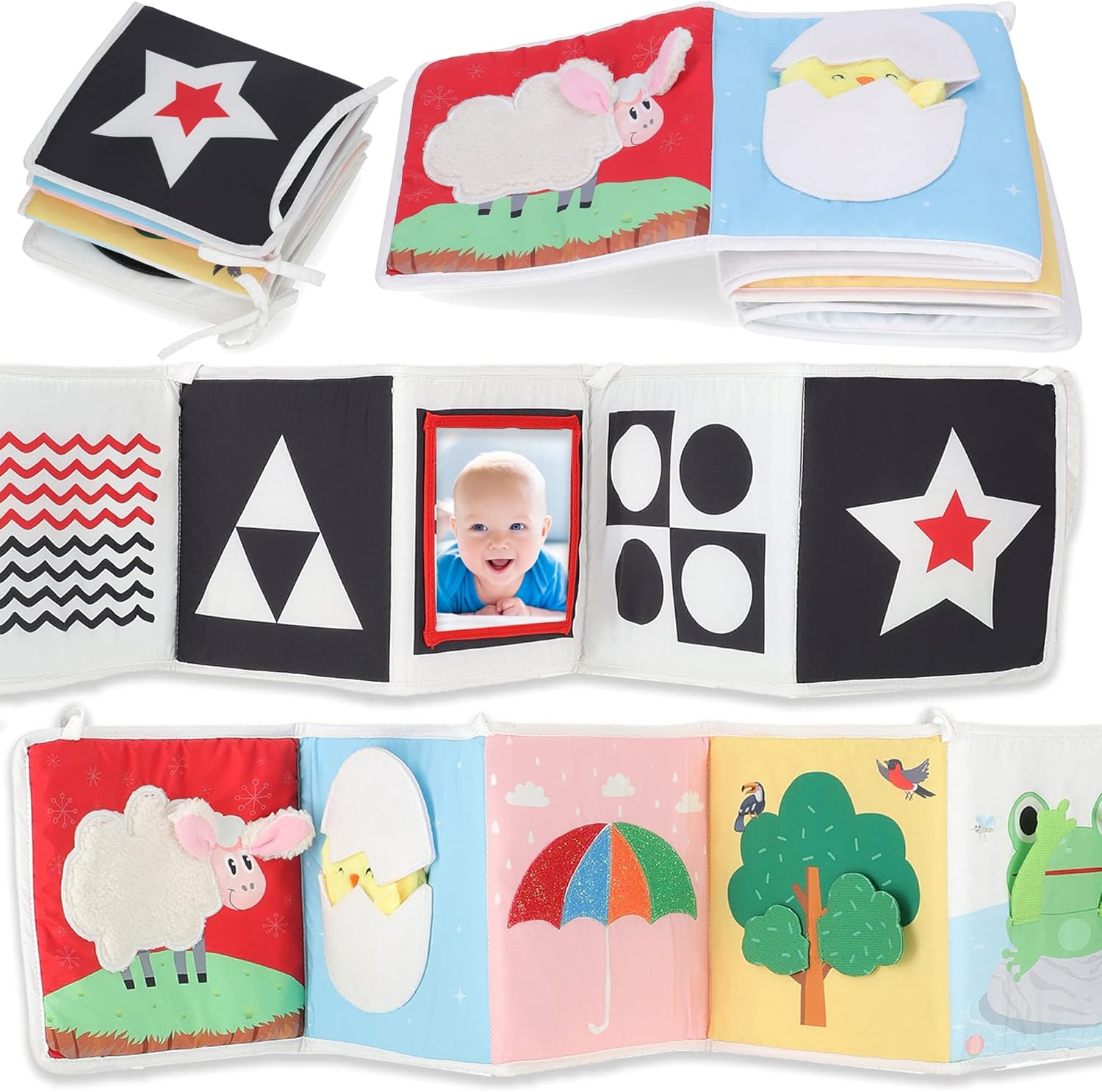 Spiggly: Baby Mirror & Sensory Books Set – GearMustHave