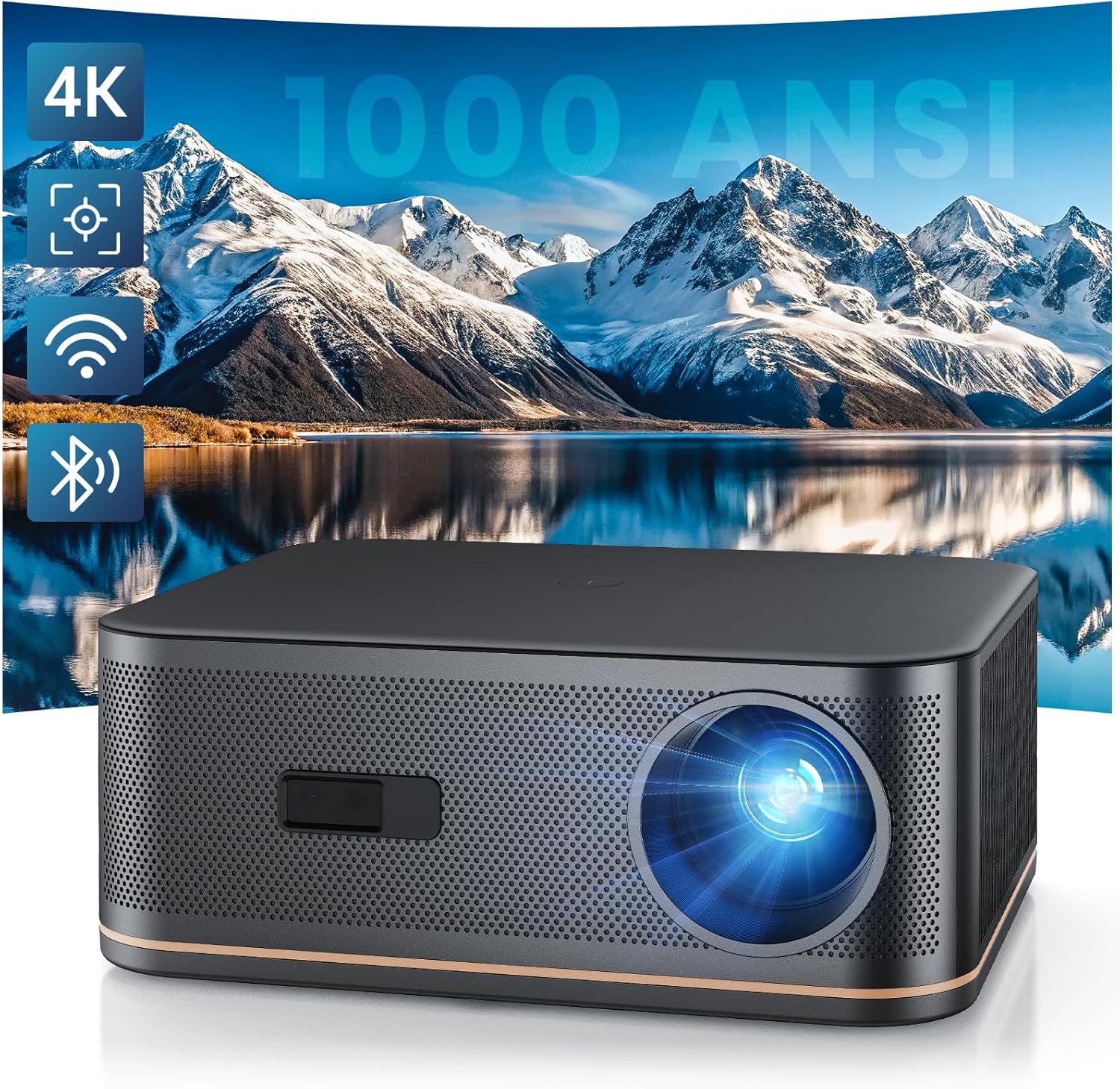 HAPPRUN 4K Projector: Ultra HD Image, WiFi, Bluetooth – GearMustHave