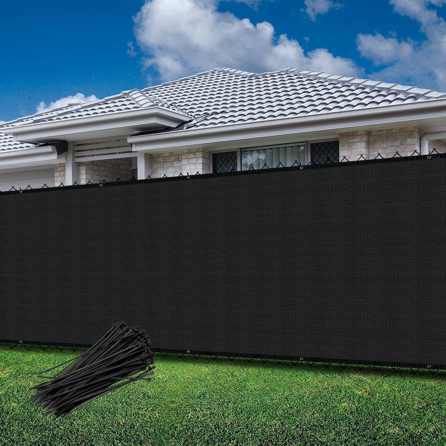 Black Privacy Screen Fence for Stylish Outdoor Privacy – GearMustHave