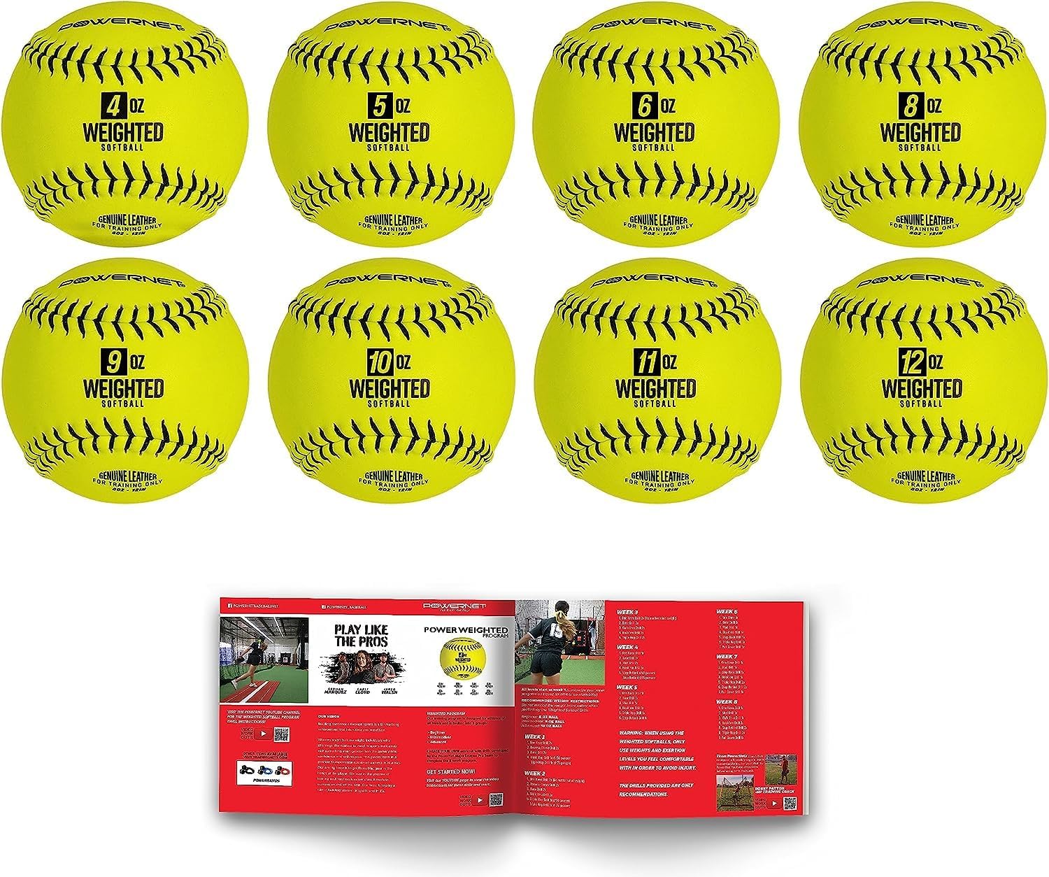 PowerNet Progressive Softball Weight Set - Improve Throwing Mechanics ...