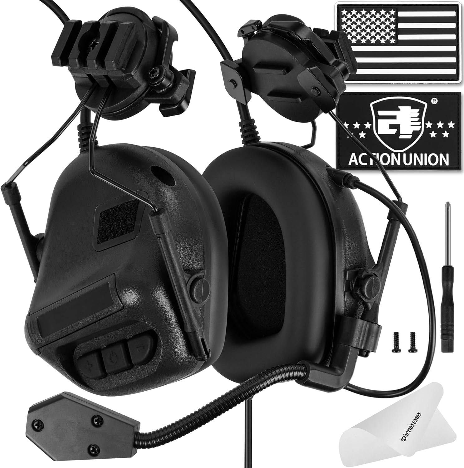 Silent Tactical Headset for Airsoft Helmet – GearMustHave