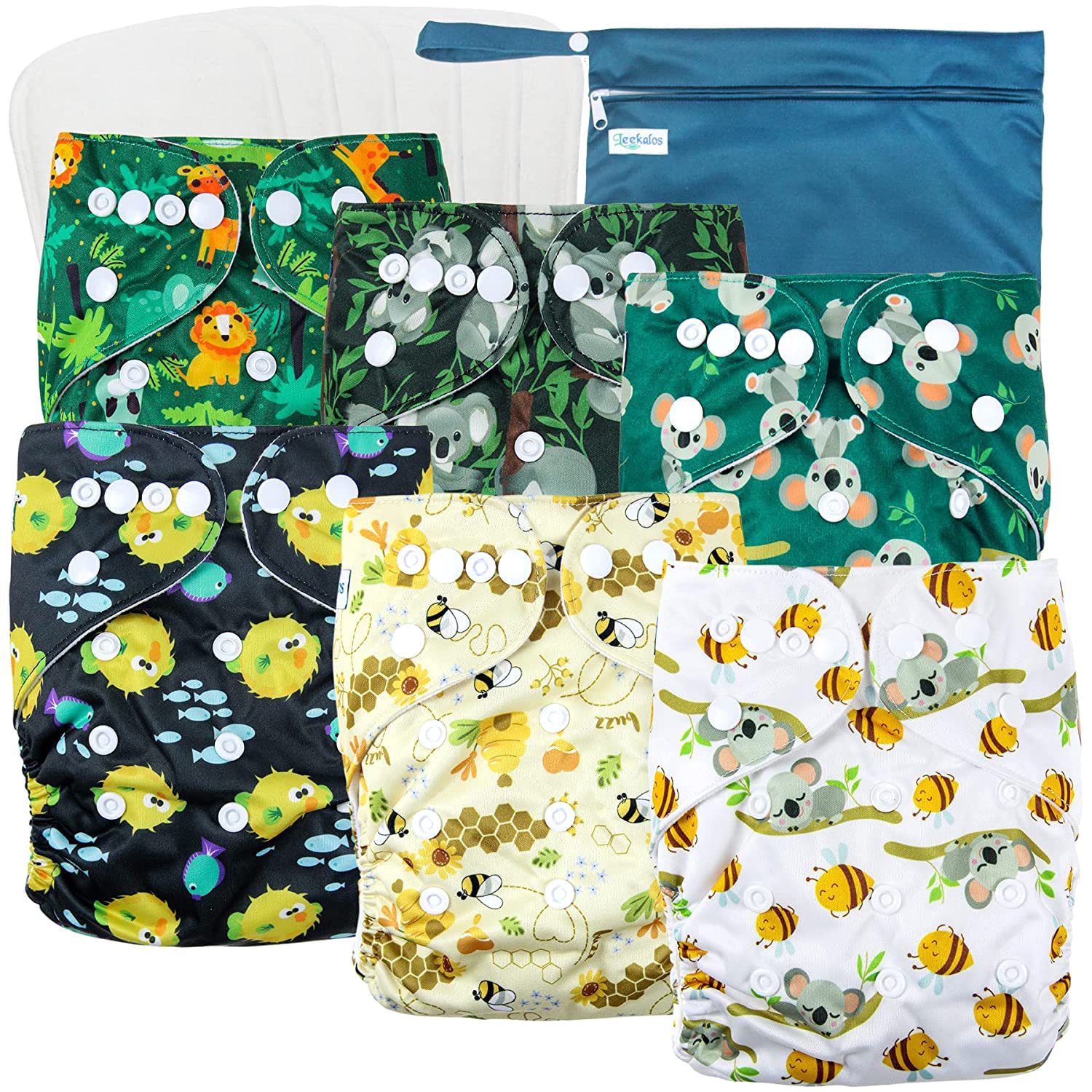 Leekalos Reusable Cloth Diapers: One Size, Cute Designs – GearMustHave