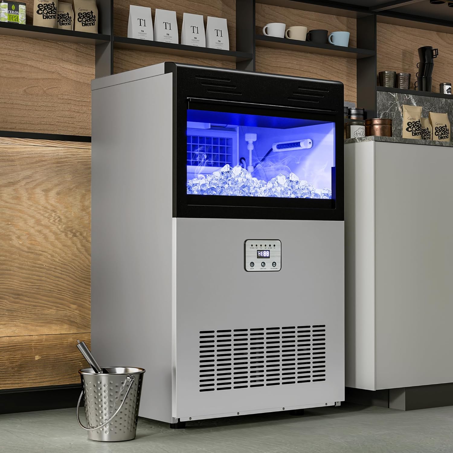 YITAHOME 200LBS/24H Commercial Ice Maker - Fast Ice Production ...