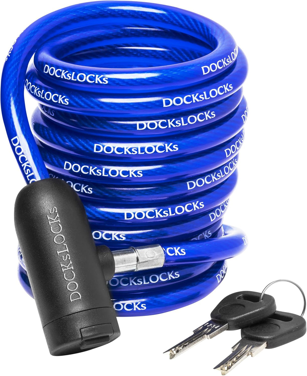 10ft DocksLocks Coiled Security Cable: Ultimate Anti-Theft Protection ...