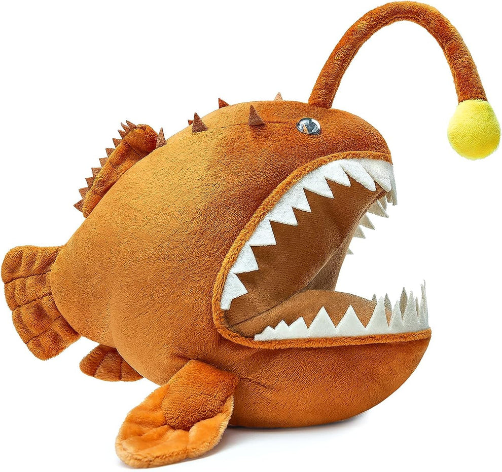 12 Cute Anglerfish Plush Toy - Realistic Sea Creature Stuffed Animal b ...