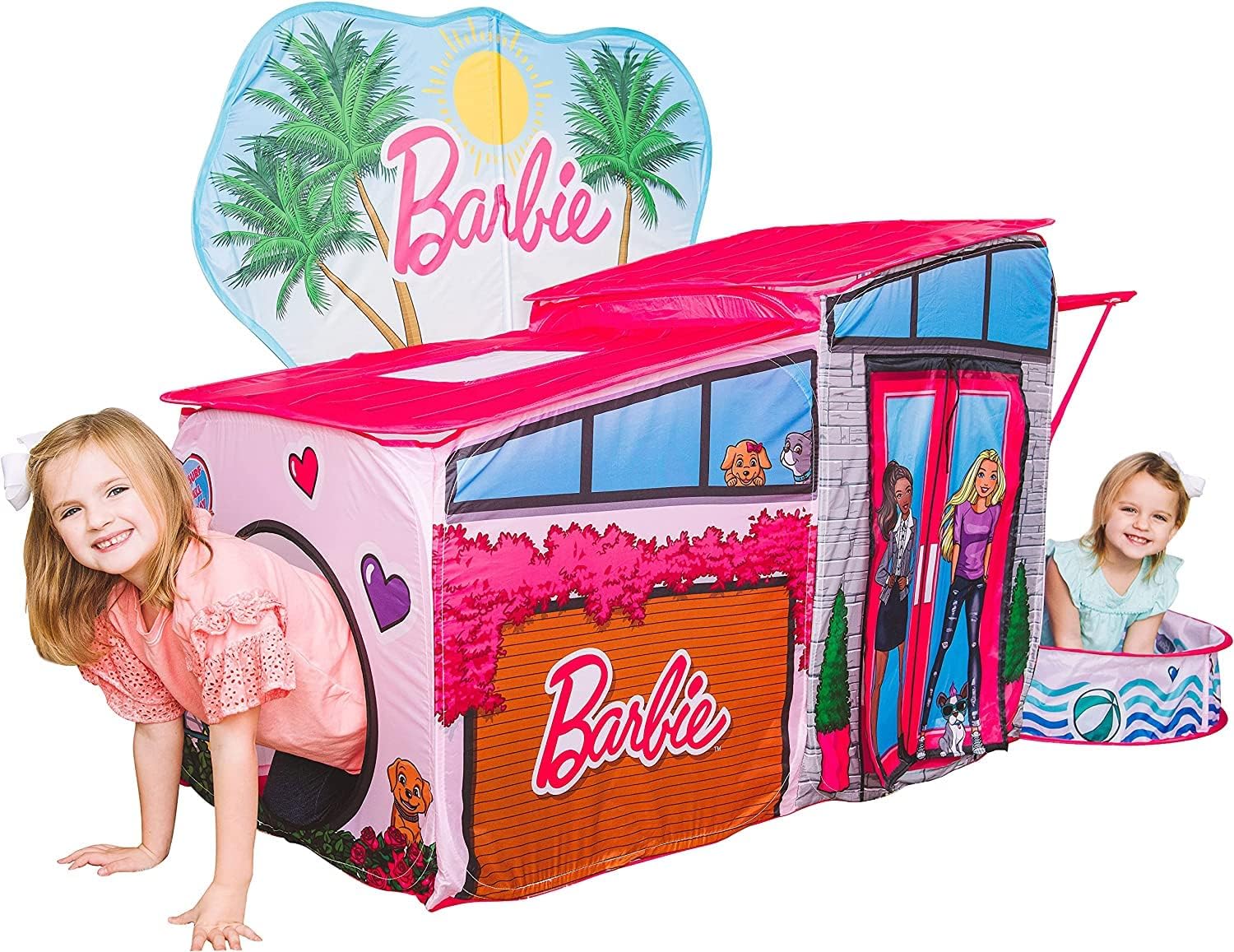 Barbie Dreamhouse Pop Up Play Tent: Over 7ft Long, Includes Ball Pit ...