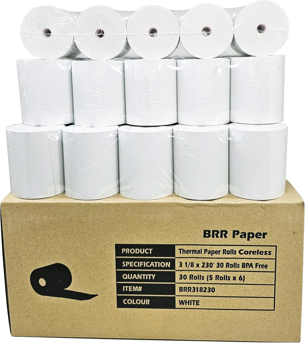 30 Coreless Thermal Receipt Rolls for Clover POS - Premium Quality ...