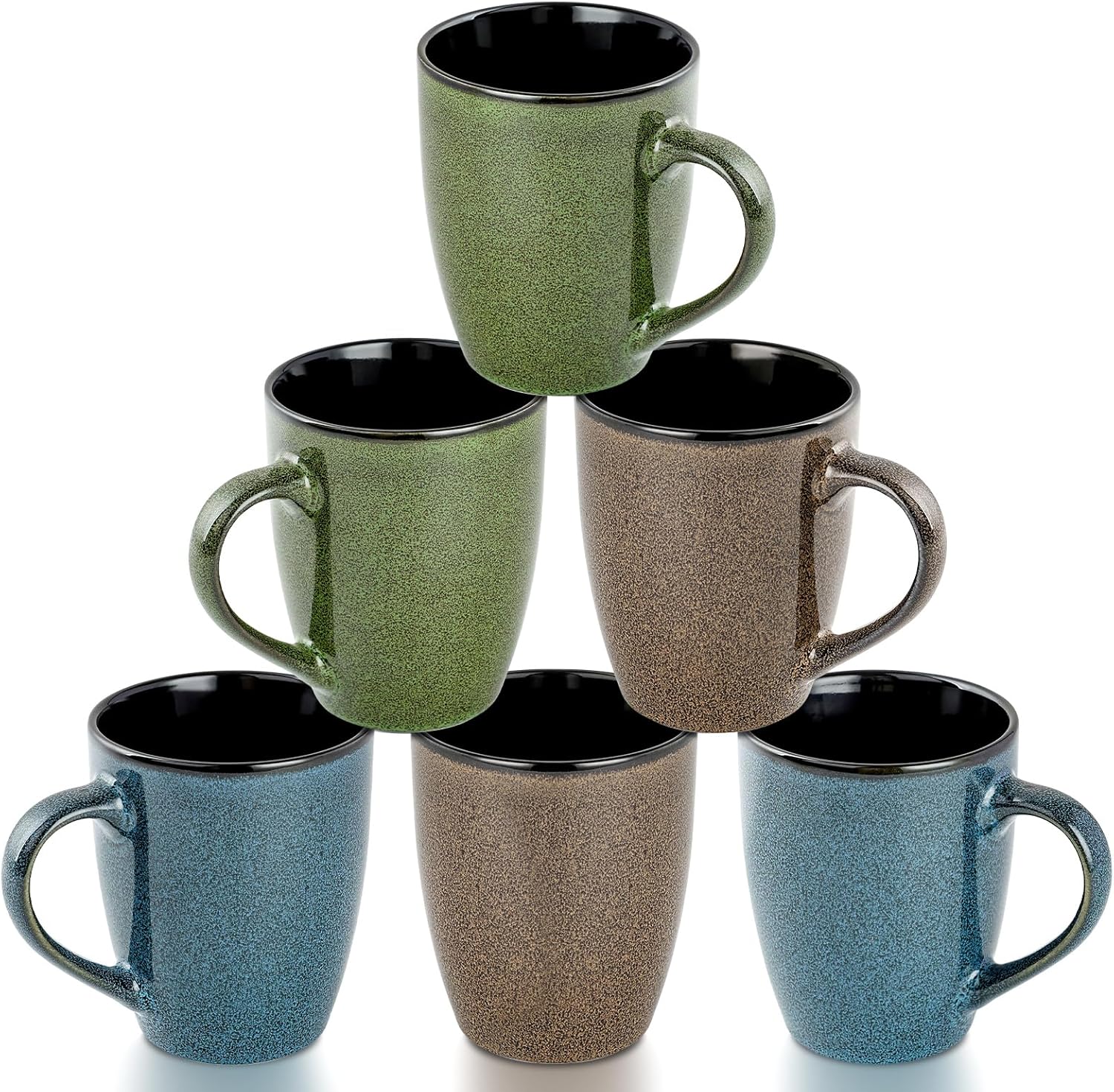 Large Ceramic Coffee Mugs Set - 12oz - Modern Design – GearMustHave